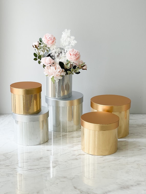 Gold Box Silver Box Gift Box Flower Box Christmas Gift | Etsy