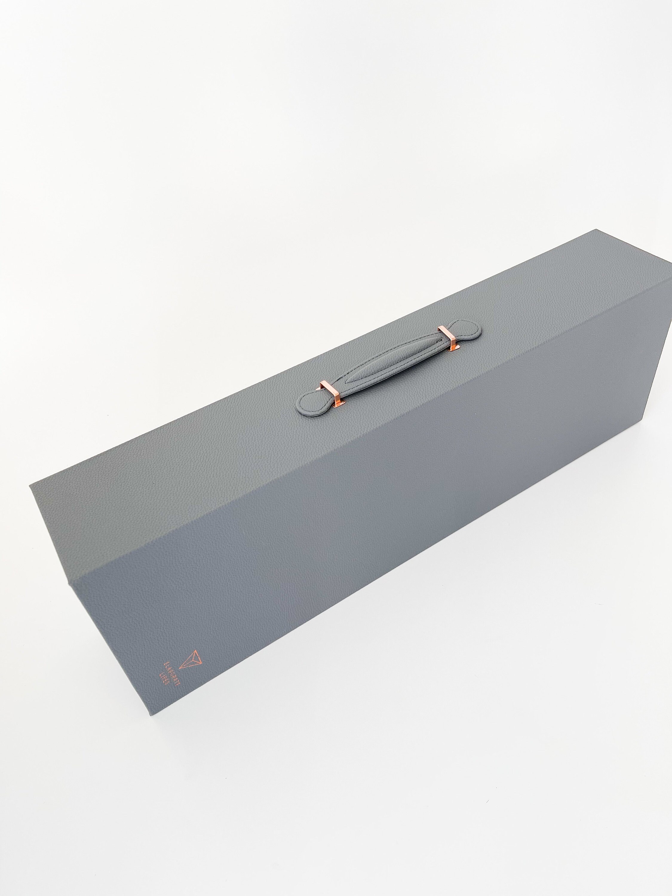 Tall Grey Flower Box Gift Box Rectangle Box Tall Box Gift | Etsy