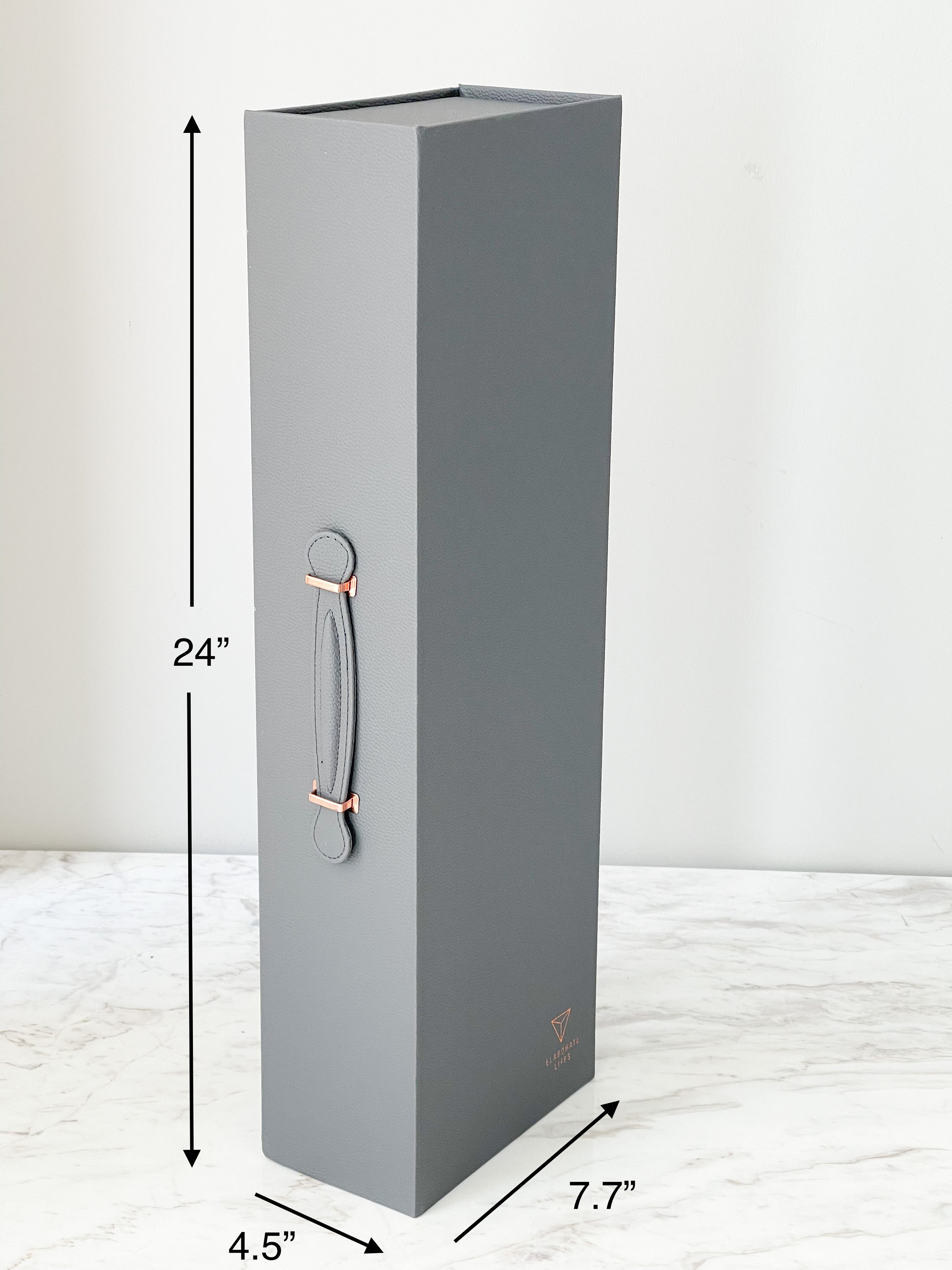 Tall Grey Flower Box Gift Box Rectangle Box Tall Box Gift - Etsy