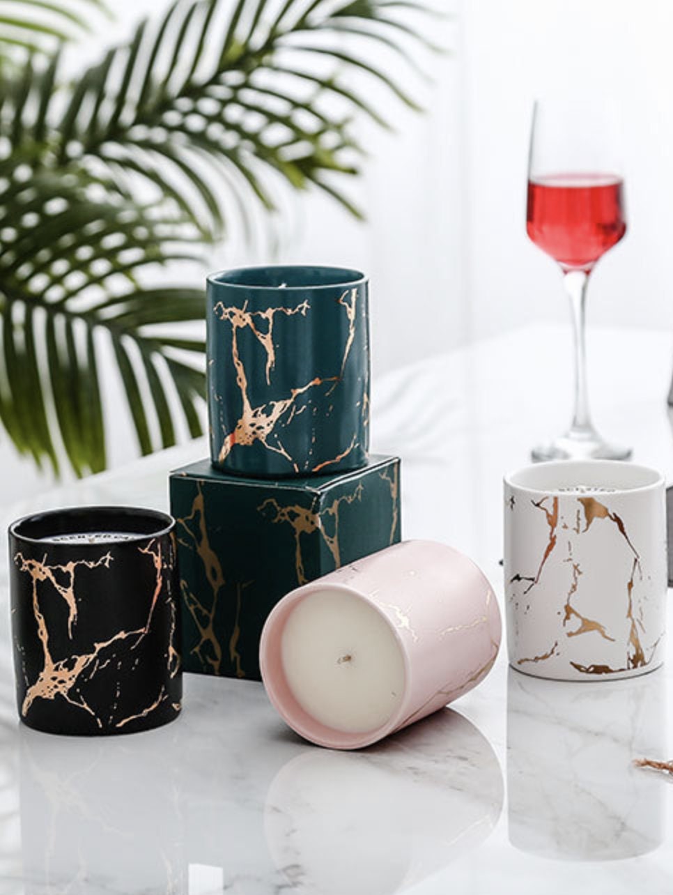 Velas perfumadas de mármol velas modernas decoración del - Etsy España