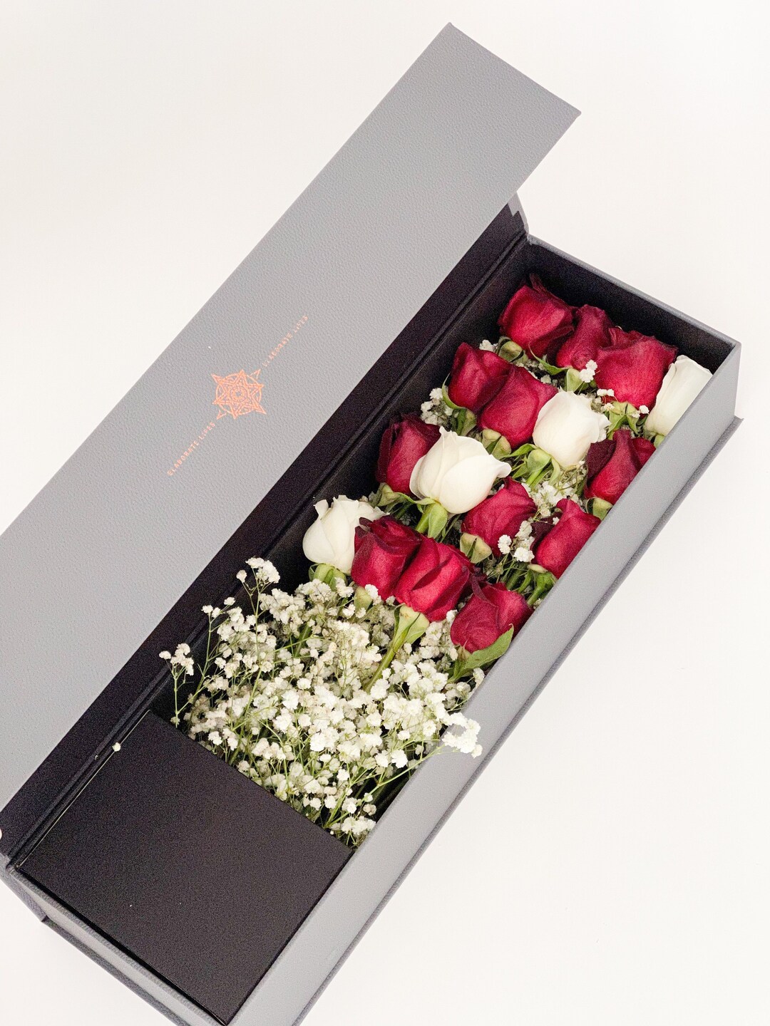 Tall Grey Flower Box, Gift Box, Rectangle Box, Tall Box, Gift Ideas ...