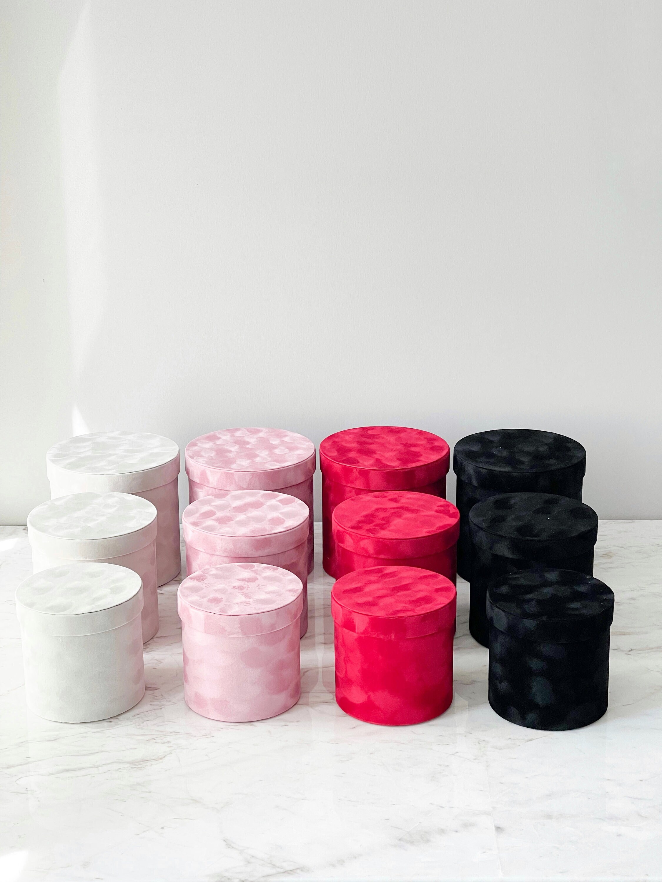 Cylinder Velvet Boxesgift Boxflower Boxround Gift Boxfor | Etsy