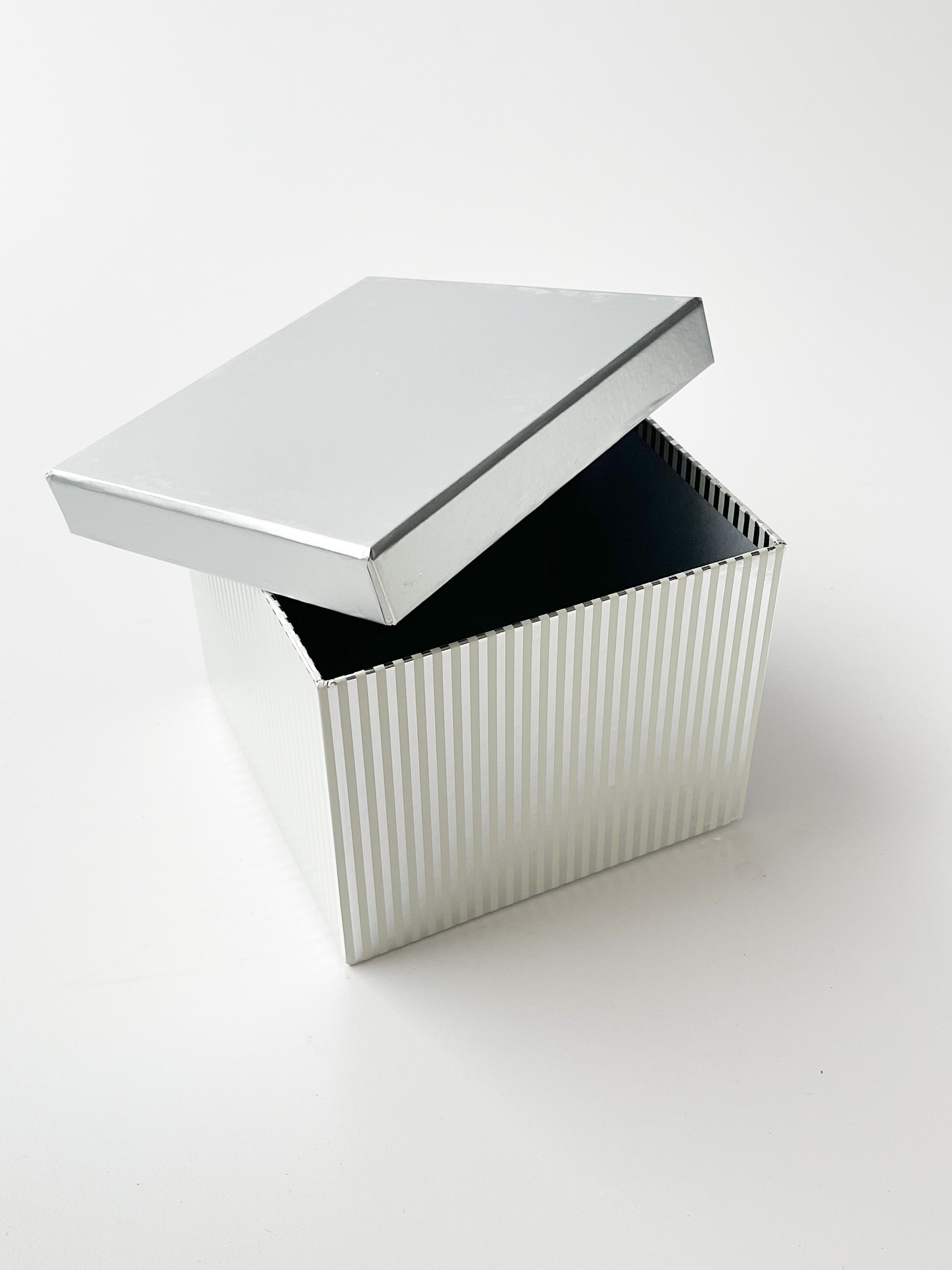 Gold Box Silver Box Gift Box Flower Box Square Box Stripe | Etsy