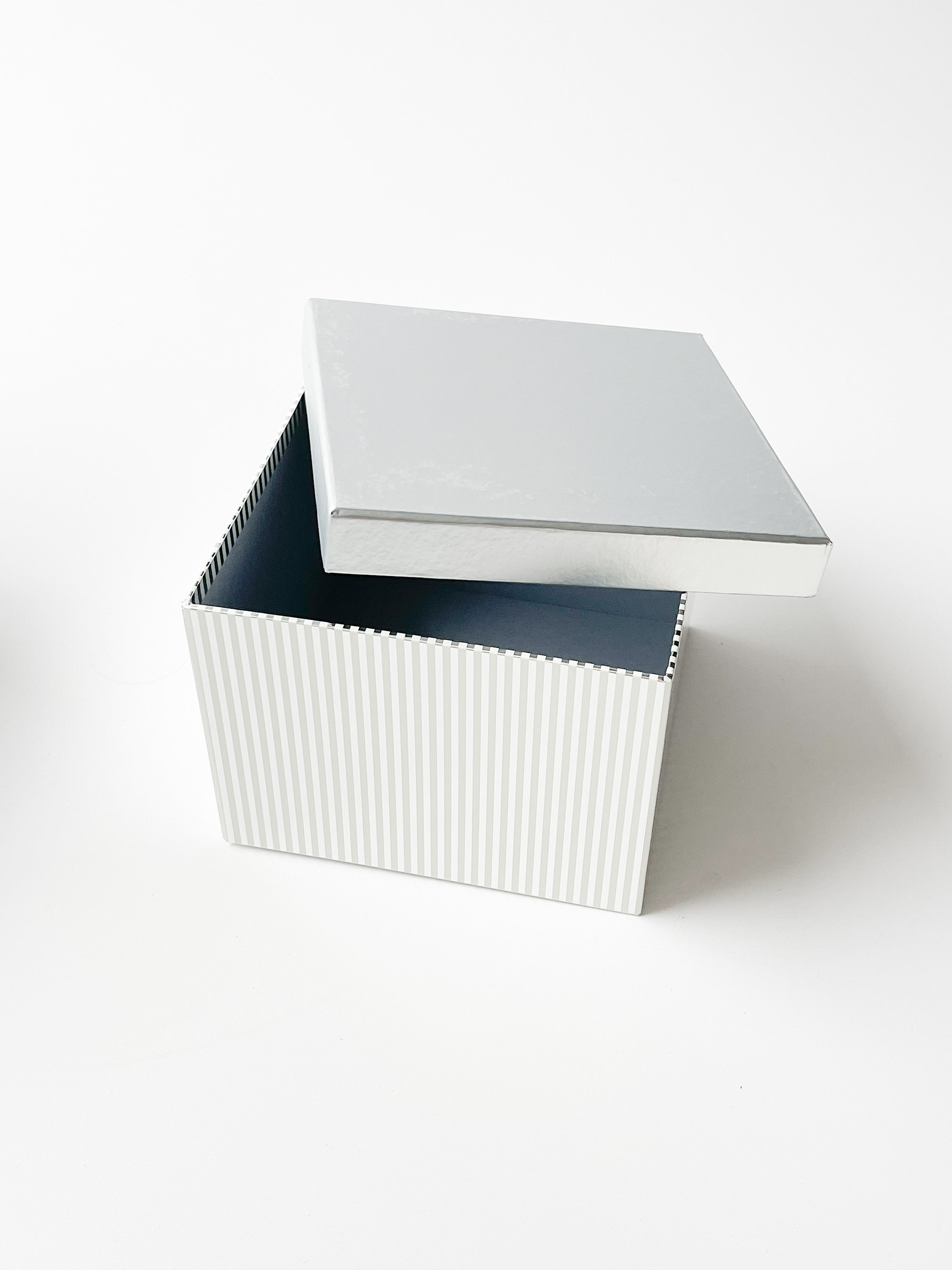 Gold Box Silver Box Gift Box Flower Box Square Box Stripe | Etsy