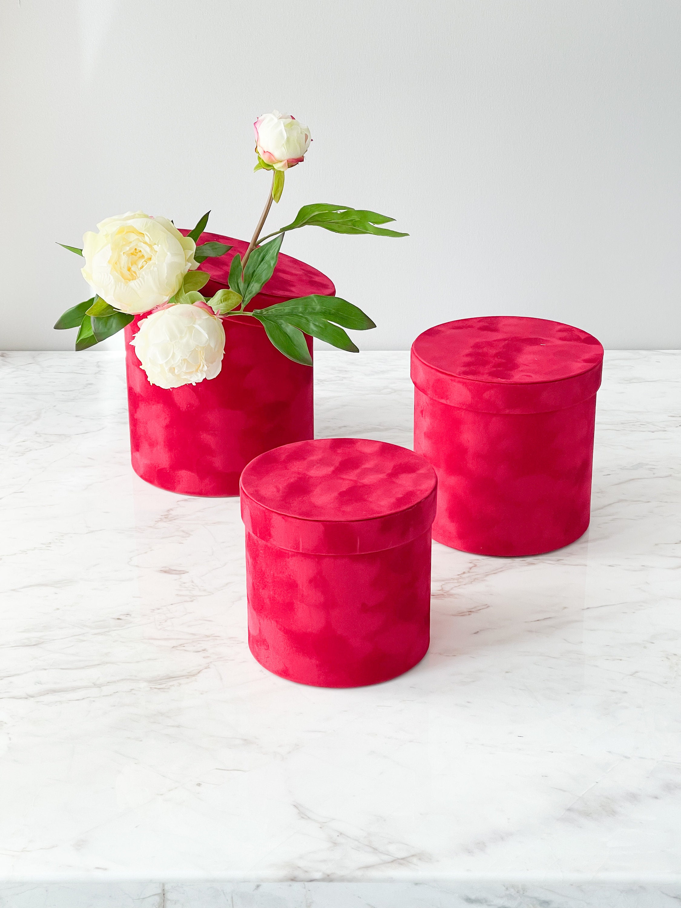 Cylinder Velvet Boxesgift Boxflower Boxround Gift Boxfor | Etsy