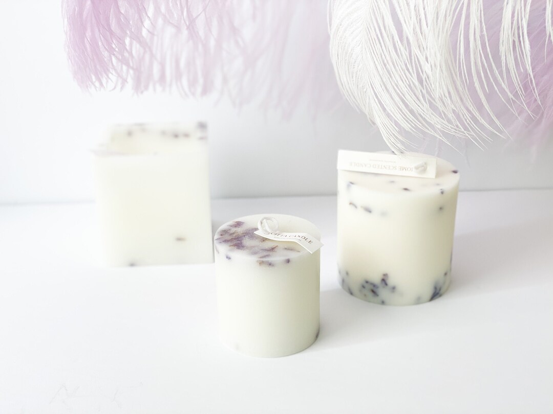 Monet Garden Scented Candles, Soy Wax Candles, Square Candles, Pillar ...
