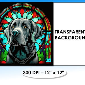8 Labrador Retriever Stained Glass Designs: Dog Clip Art (digital ...
