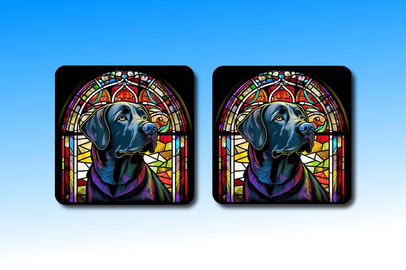 Labrador Retriever Dog Stained Glass Pattern Sublimation Designs ...