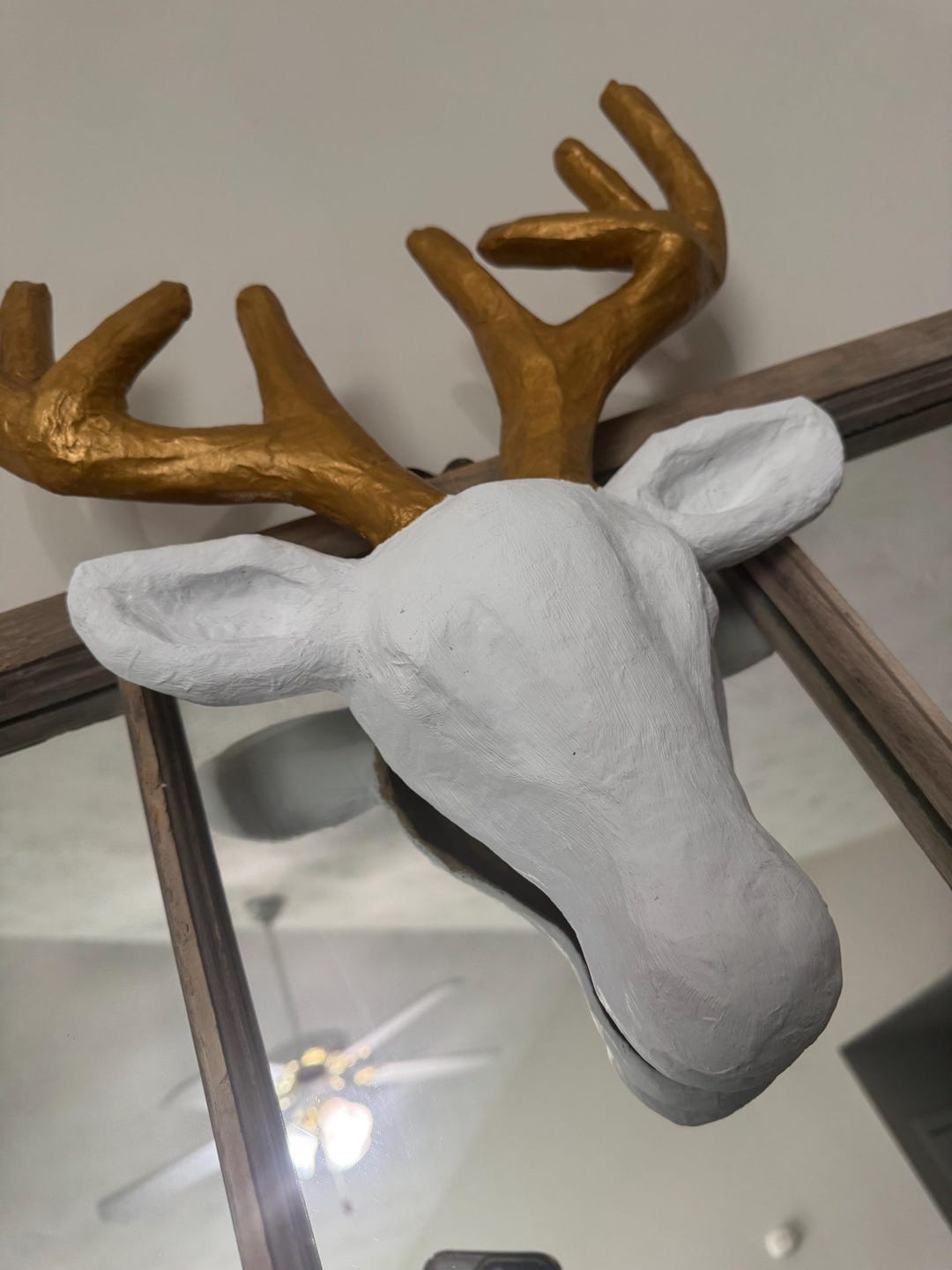 Painted Paper Mache Deer Stag Head - Etsy