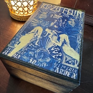 Painted Wooden Led Zeppelin Keepsake Stash Trinket Box - Etsy