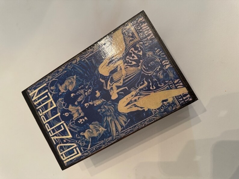 Painted Wooden Led Zeppelin Keepsake Stash Trinket Box - Etsy