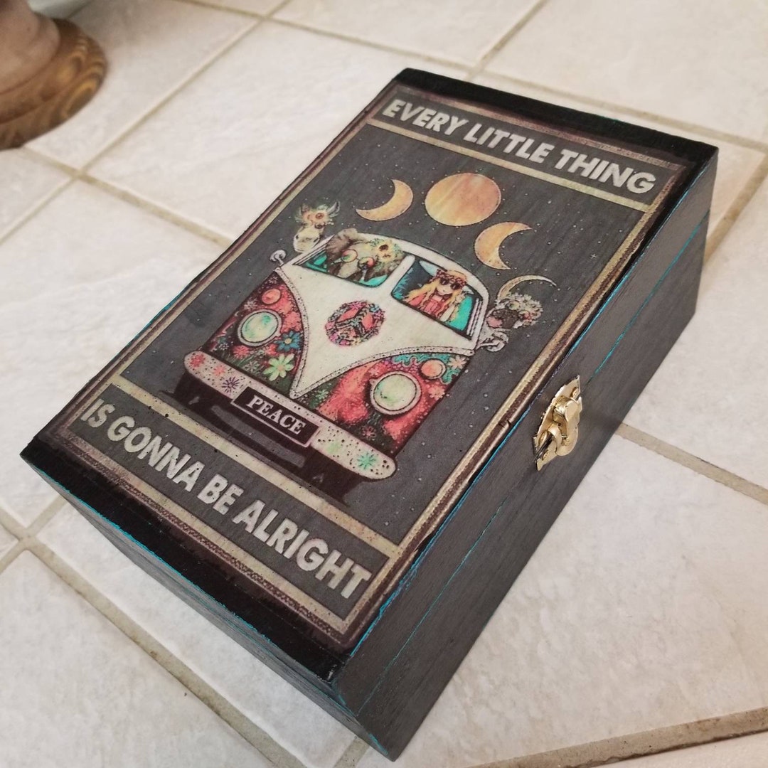 Painted Decoupage Keepsake Wooden Box - Etsy