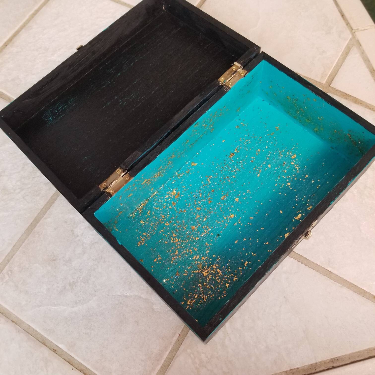 Painted Decoupage Keepsake Wooden Box - Etsy