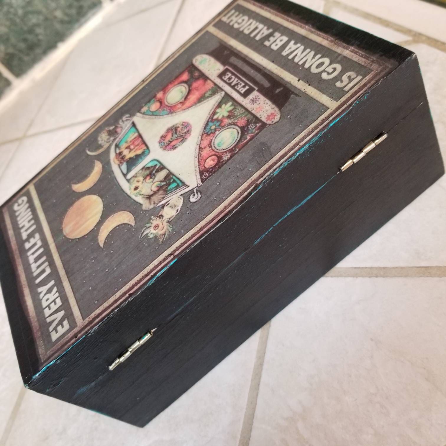 Painted Decoupage Keepsake Wooden Box - Etsy