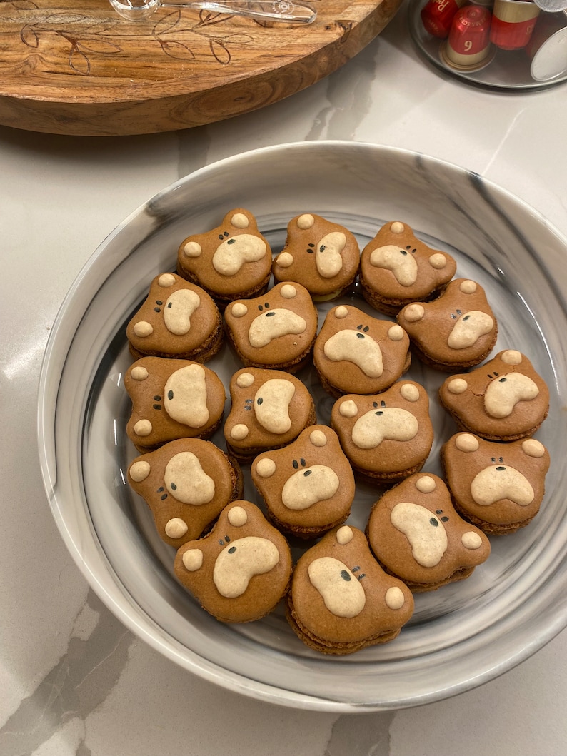 Teddy Bear Macarons in a Variety of Flavors - Etsy