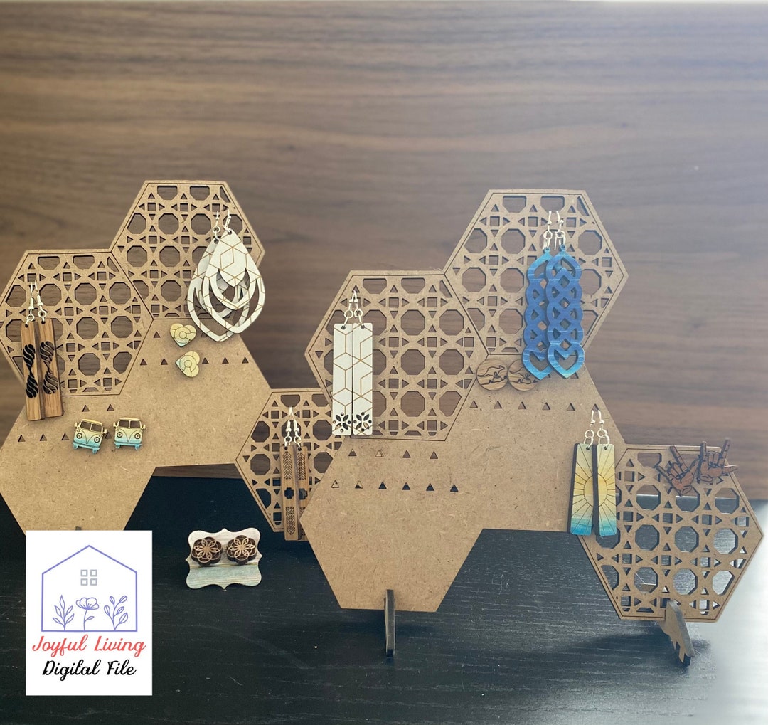 Earring Stand, SVG, Earring Holder, Wood Laser Cut - Etsy