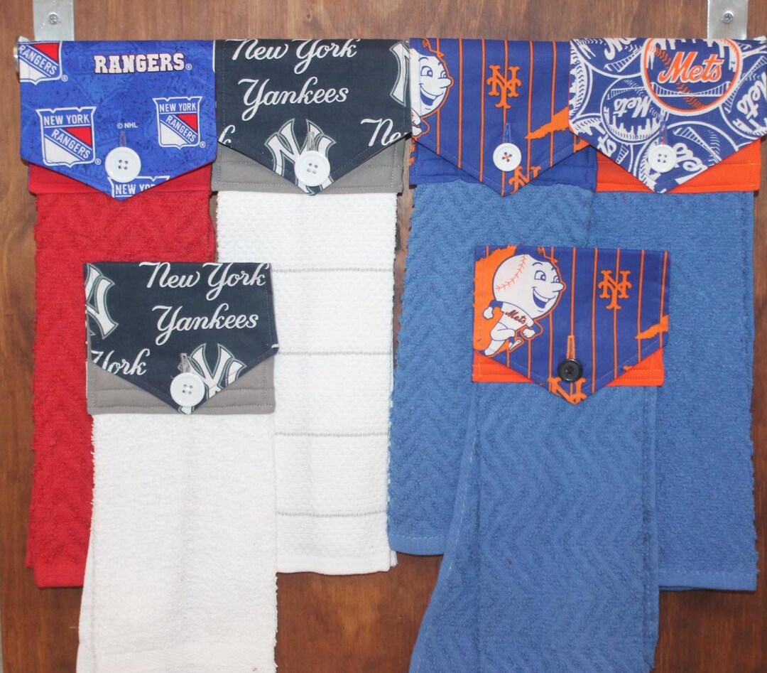 New York Mets, New York Yankees Rangers Handmade Hanging Kitchen Hand ...