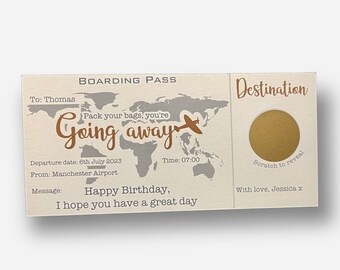 Personalised Boarding Pass Surprise Scratch off Trip Reveal - Etsy UK
