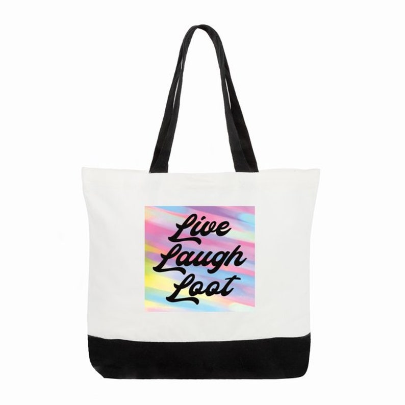 Live Laugh Loot Large Tote Bag - Etsy