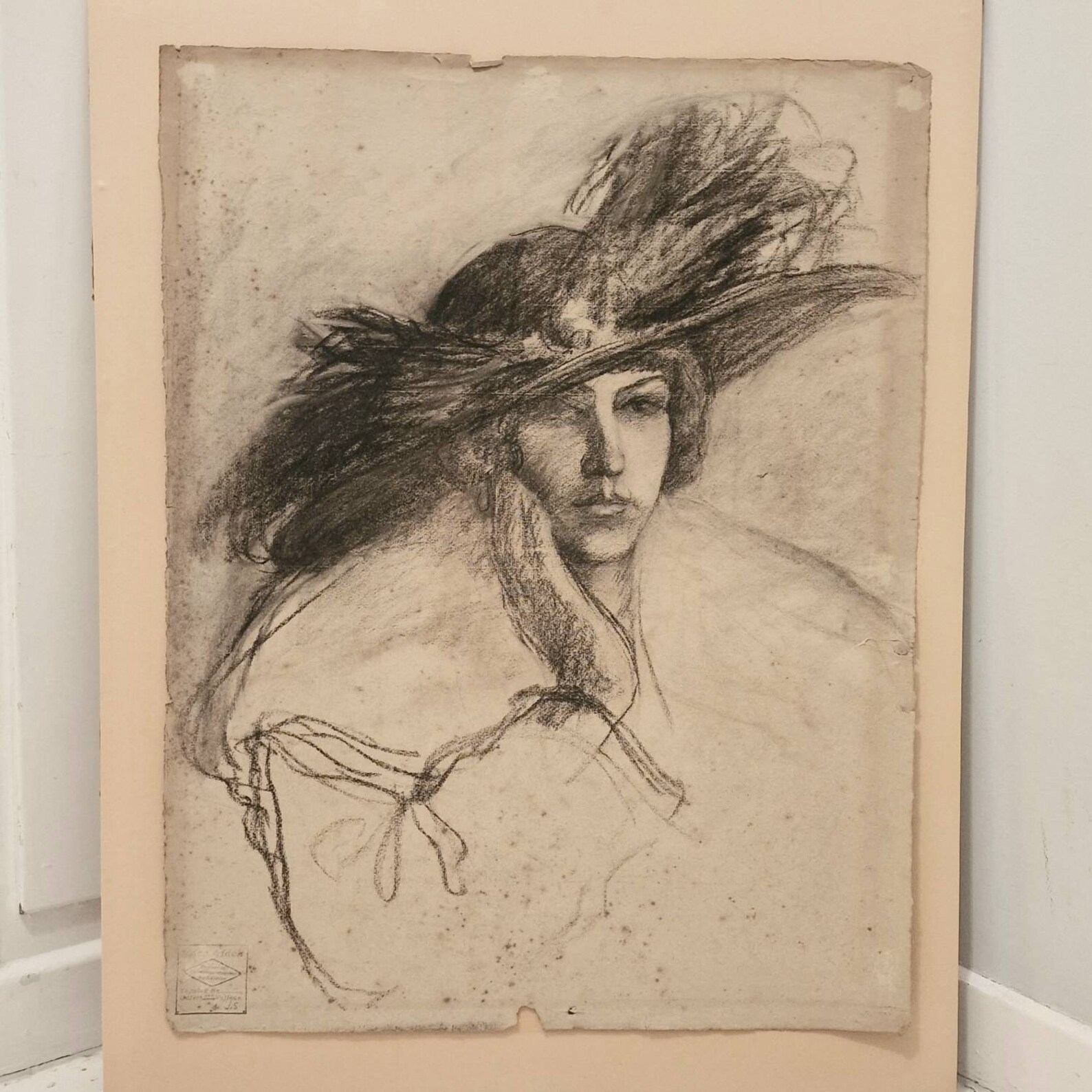 1900s Pencil Sketch of a Young Lady - Etsy