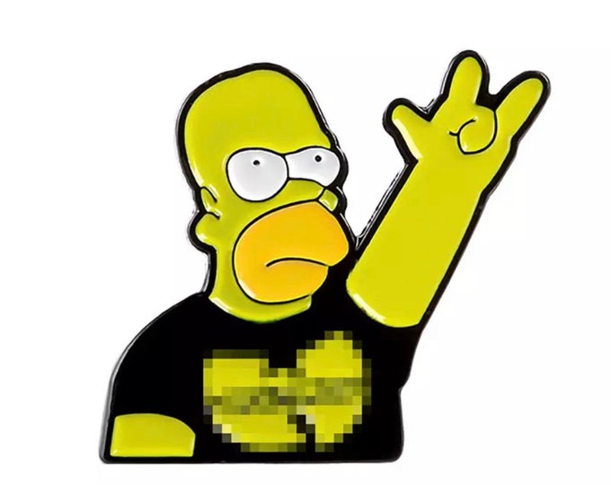 Homer Simpson Wearing Wu Tang Clan Tee Enamel Pin - Etsy