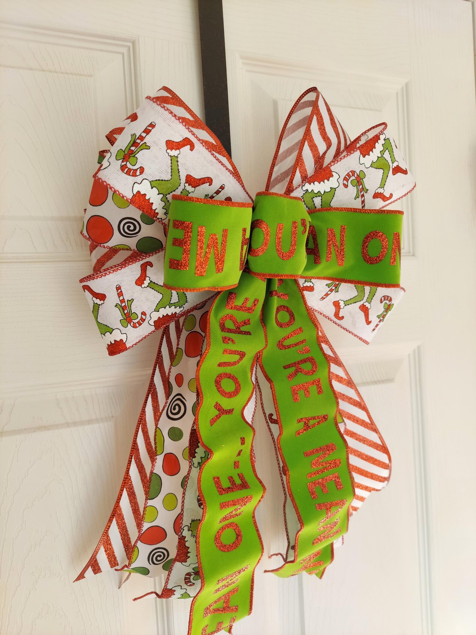 Christmas Bow - "the Grinch" - Perfect for Grinch Themed Holiday Decor ...