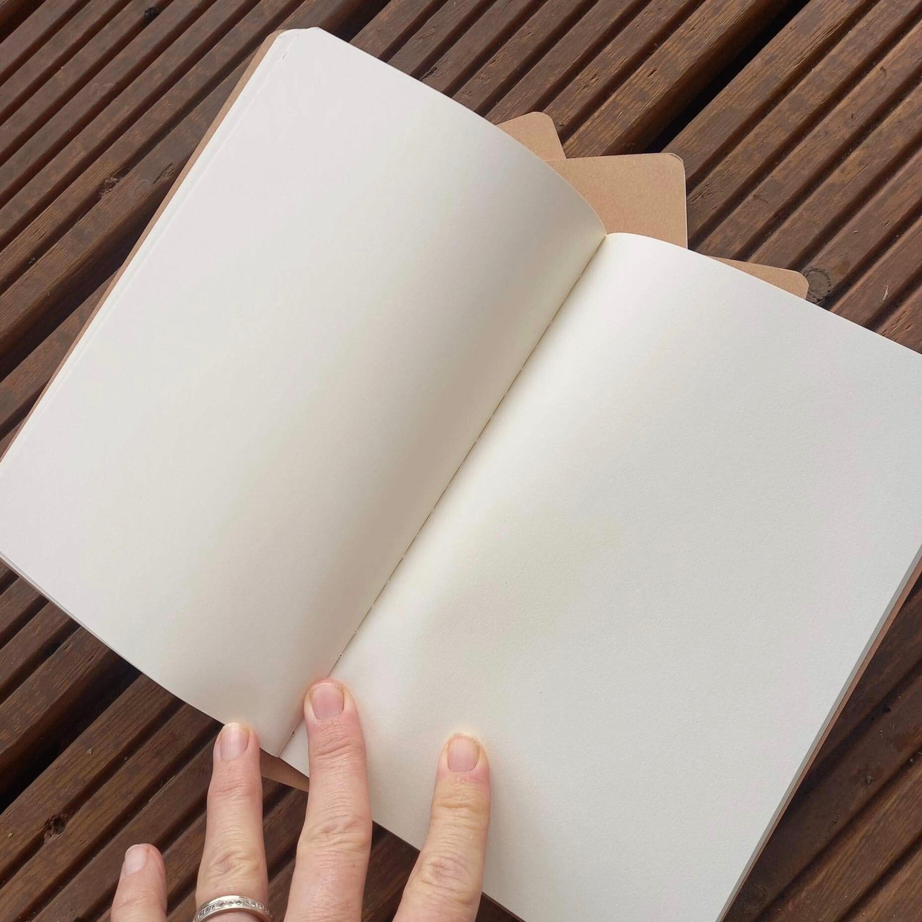 Lot of 2 A5 Kraft Notebook Inserts for Notebook Covers, Lined or Blank ...