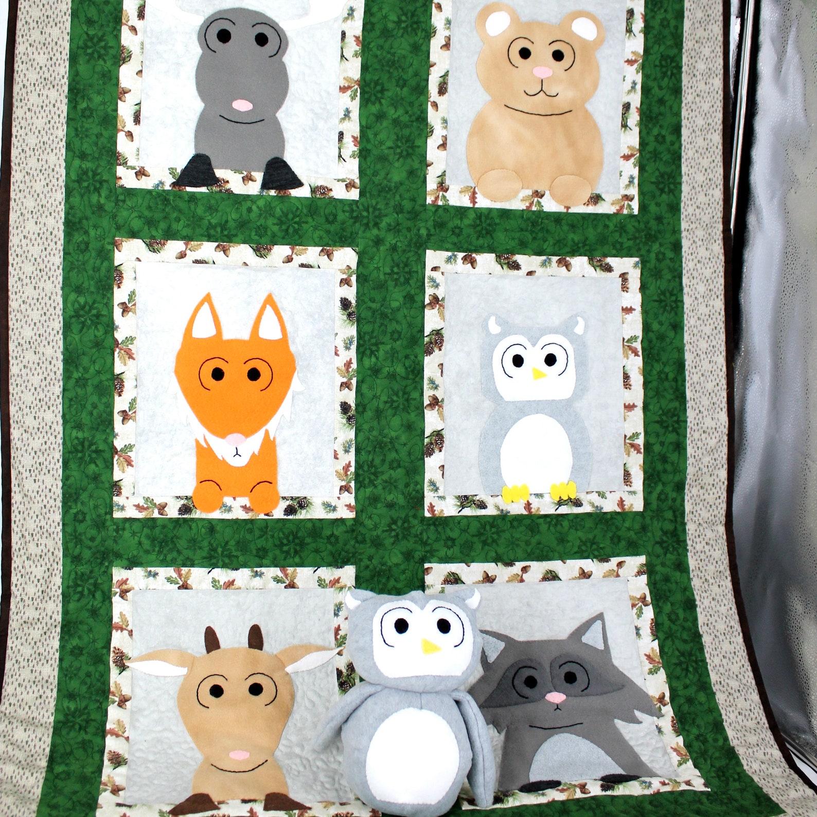 Furry Forest Animals Reversible Quilt Pattern - Etsy
