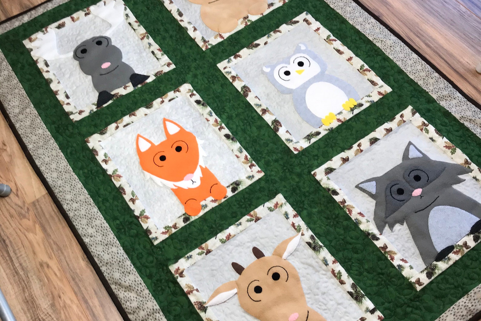 Furry Forest Animals Reversible Quilt Pattern - Etsy