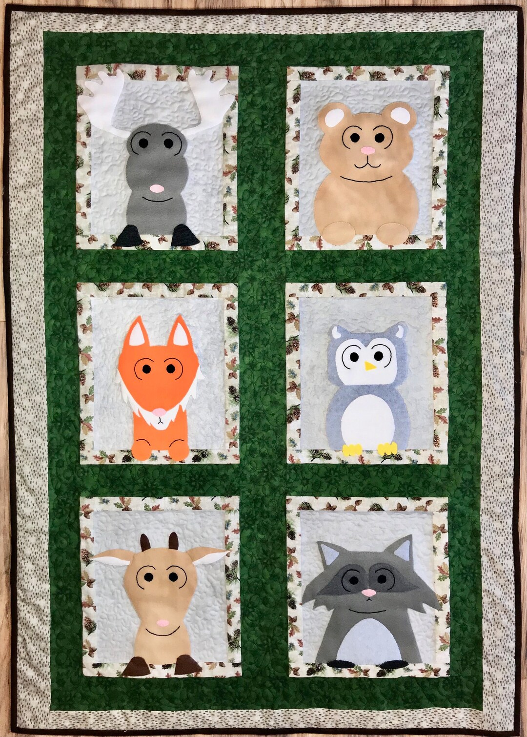 Furry Forest Animals Reversible Quilt Pattern - Etsy