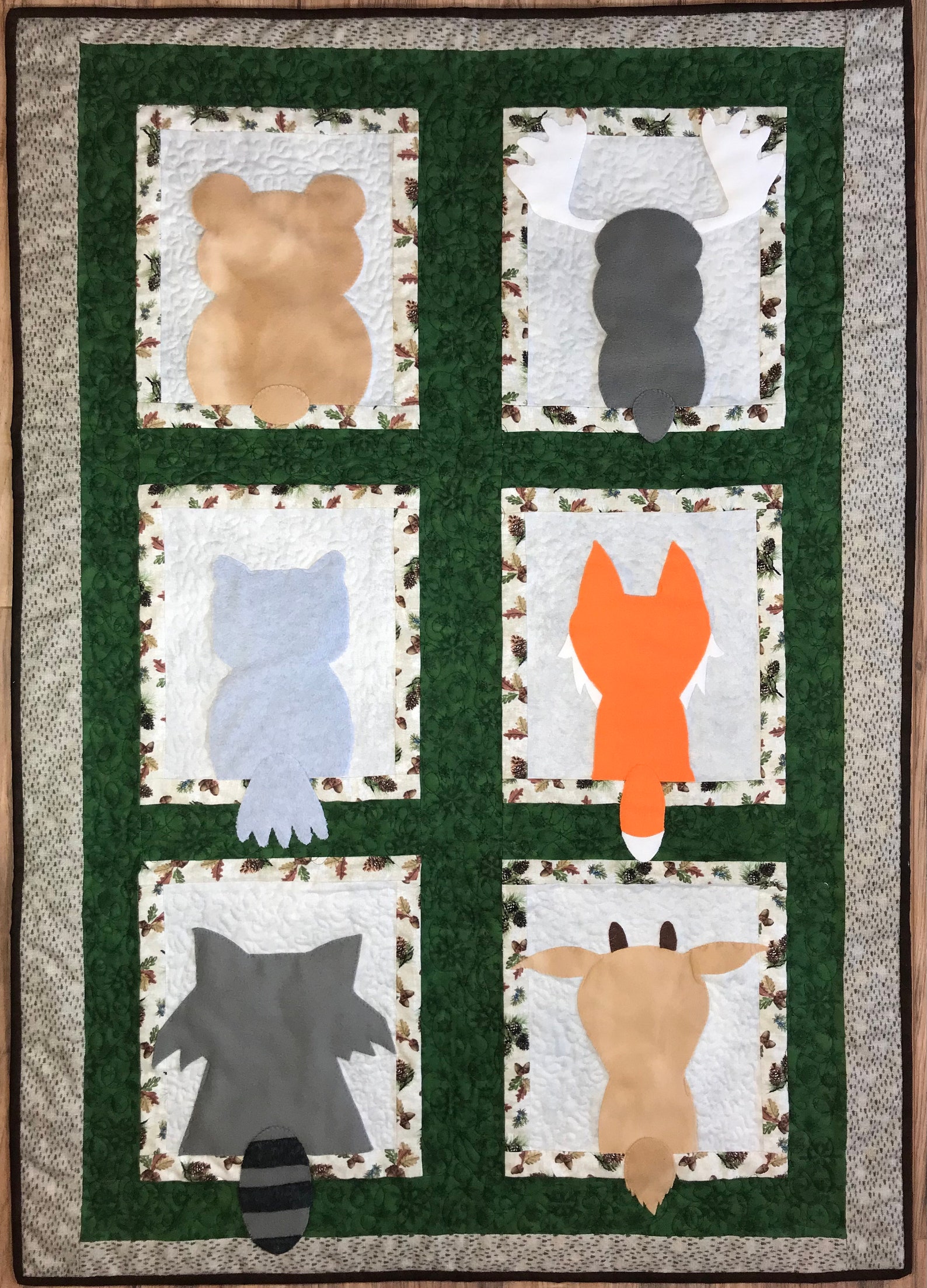 Furry Forest Animals Reversible Quilt Pattern - Etsy