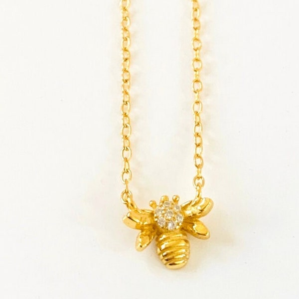 Bee Charm Necklace - Etsy