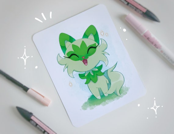 Sprigatito PRINT - Etsy