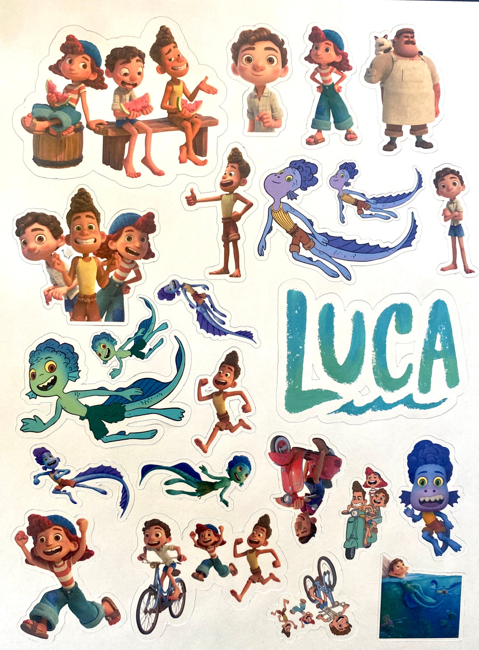 50 Individual Assorted Luca Stickers | Etsy