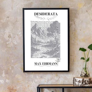 Desiderata Print - Max Ehrmann Poem - Desiderata Poster - Desiderata ...