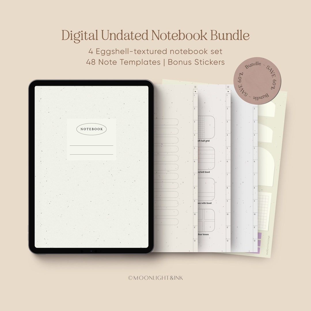 Hyperlinked 12 Tab Colored Notebook Bundle in Textured Paper, Lined ...
