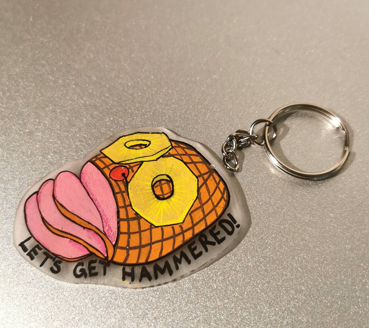 Always Sunny Rum Ham Keyring/Keychain Hand Painted | Etsy