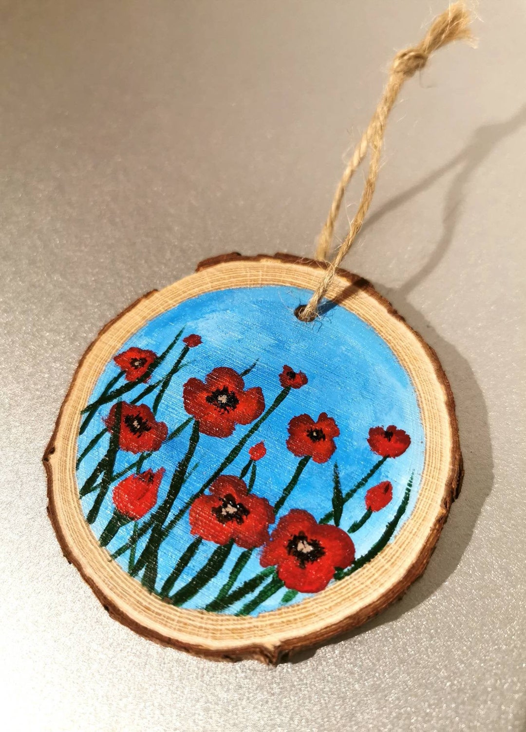 Floral Hand Painted Wood Slice (custom Orders Available) - Etsy UK