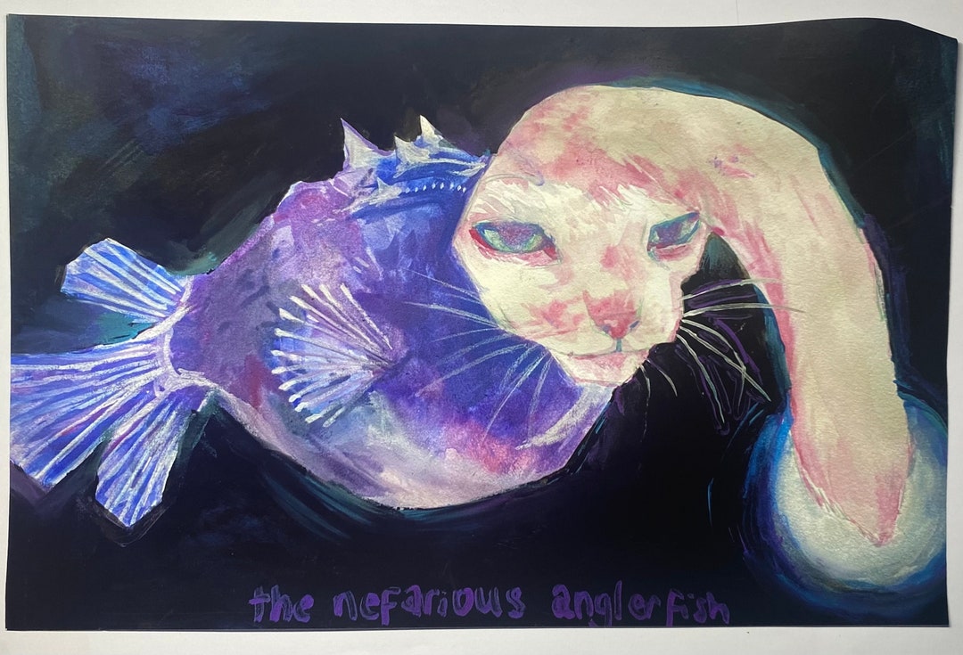 Nefarious Anglerfish Matte Art Print 27cm X 18cm - Etsy