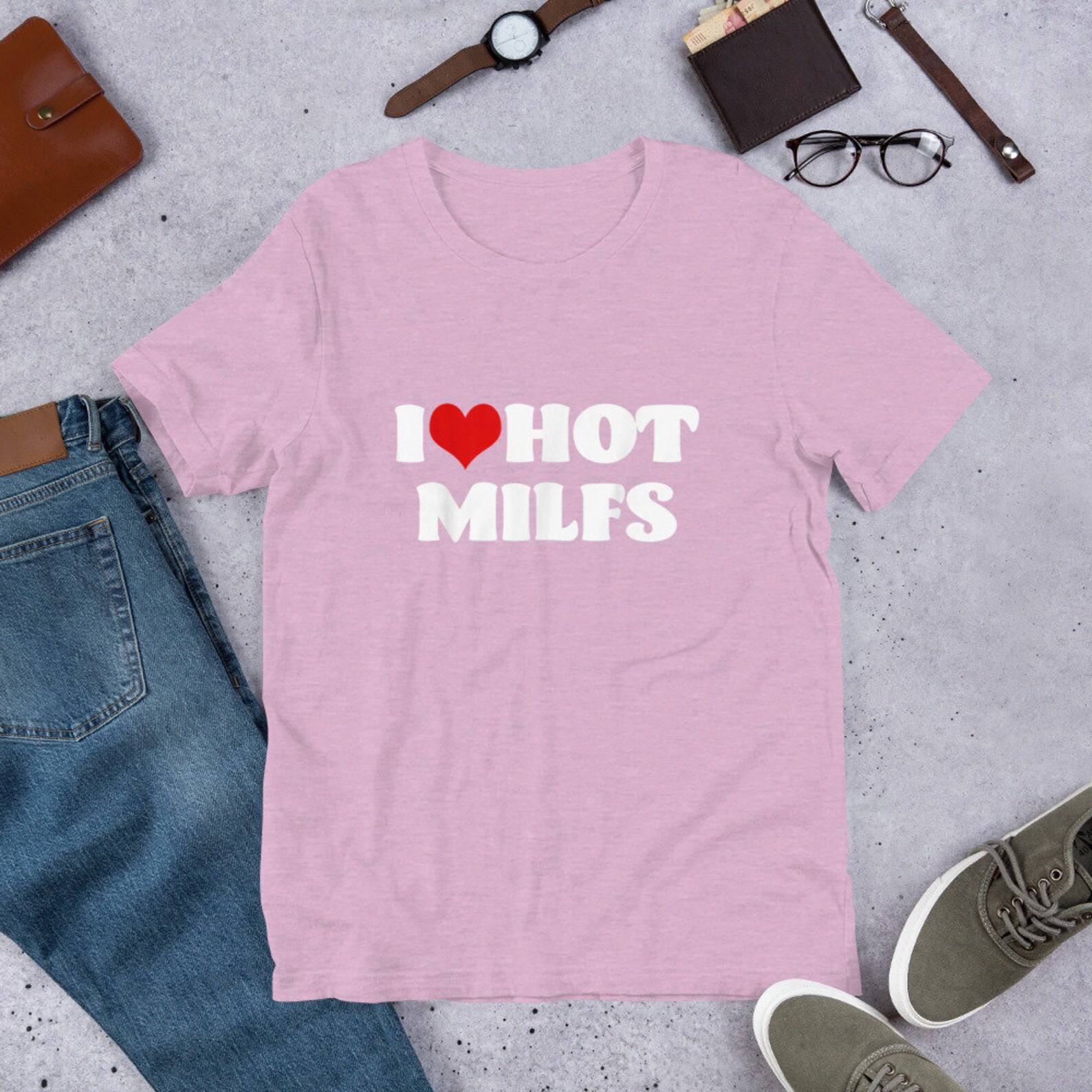 I Love Hot Milfs Tshirt Milf Shirt I Heart Milfs Hot Moms Etsy
