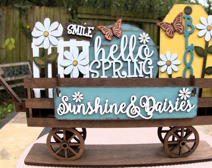 Spring Blue Bird Wood Block Sign/spring Wood Sign/spring Decor/summer ...