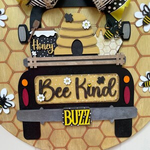 Honey Bee Door Hanger, Welcome Door Sign, Front Door Hanger ...