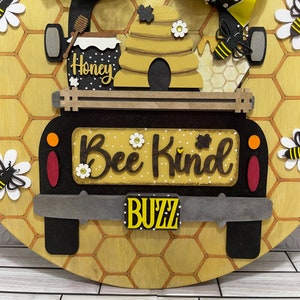 Honey Bee Door Hanger, Welcome Door Sign, Front Door Hanger ...