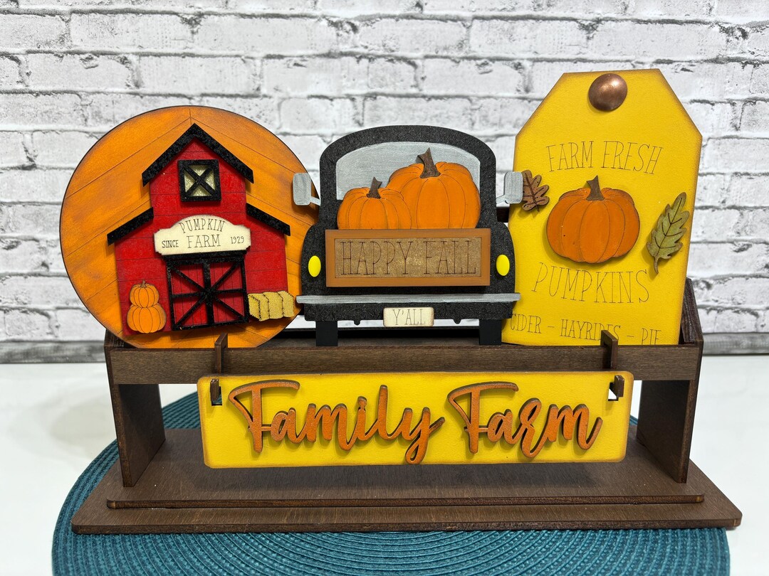 Family Farm, Fall Farm, Add on for Interchangeable Wagon/shelf Sitter ...