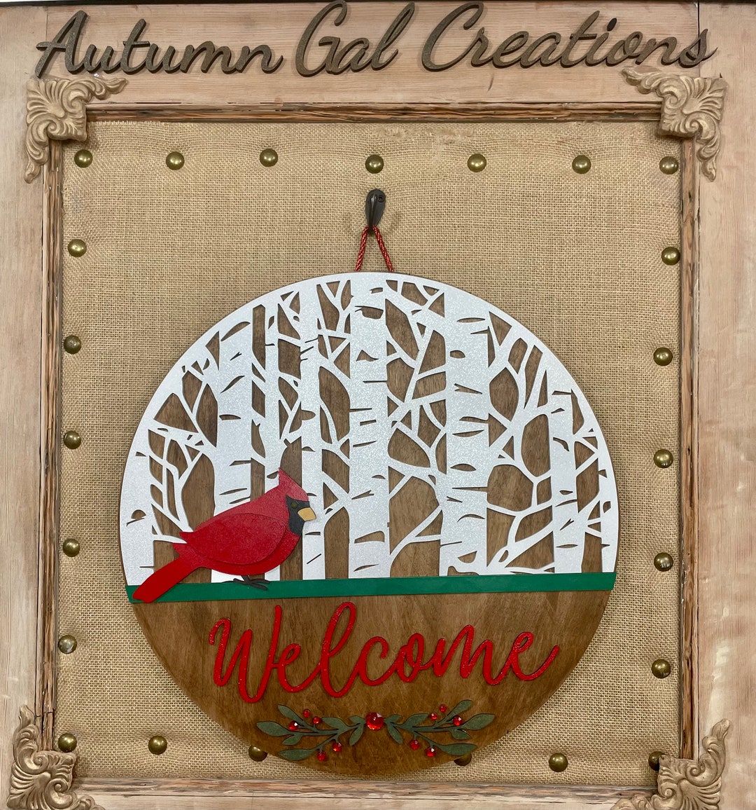 Cardinal Door Decor, Front Door Hanger - Etsy
