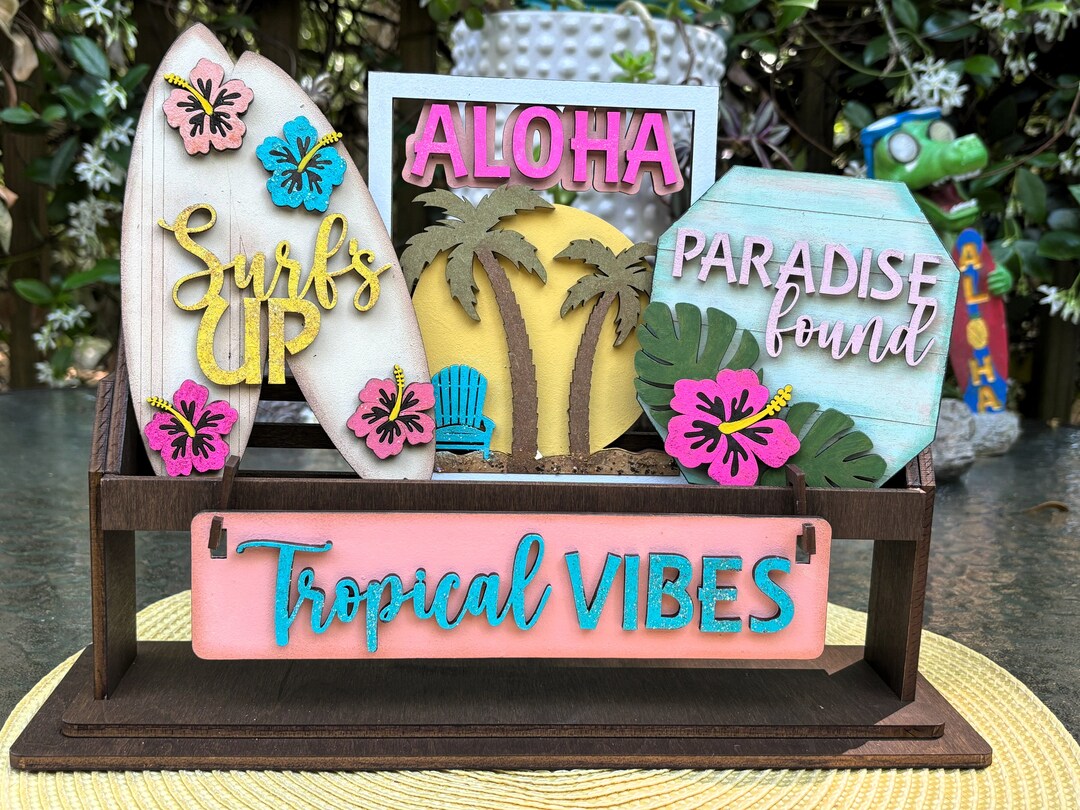 Tropical Beach Decor: Interchangeable Add on Wagon/shelf Sitter, Beach ...