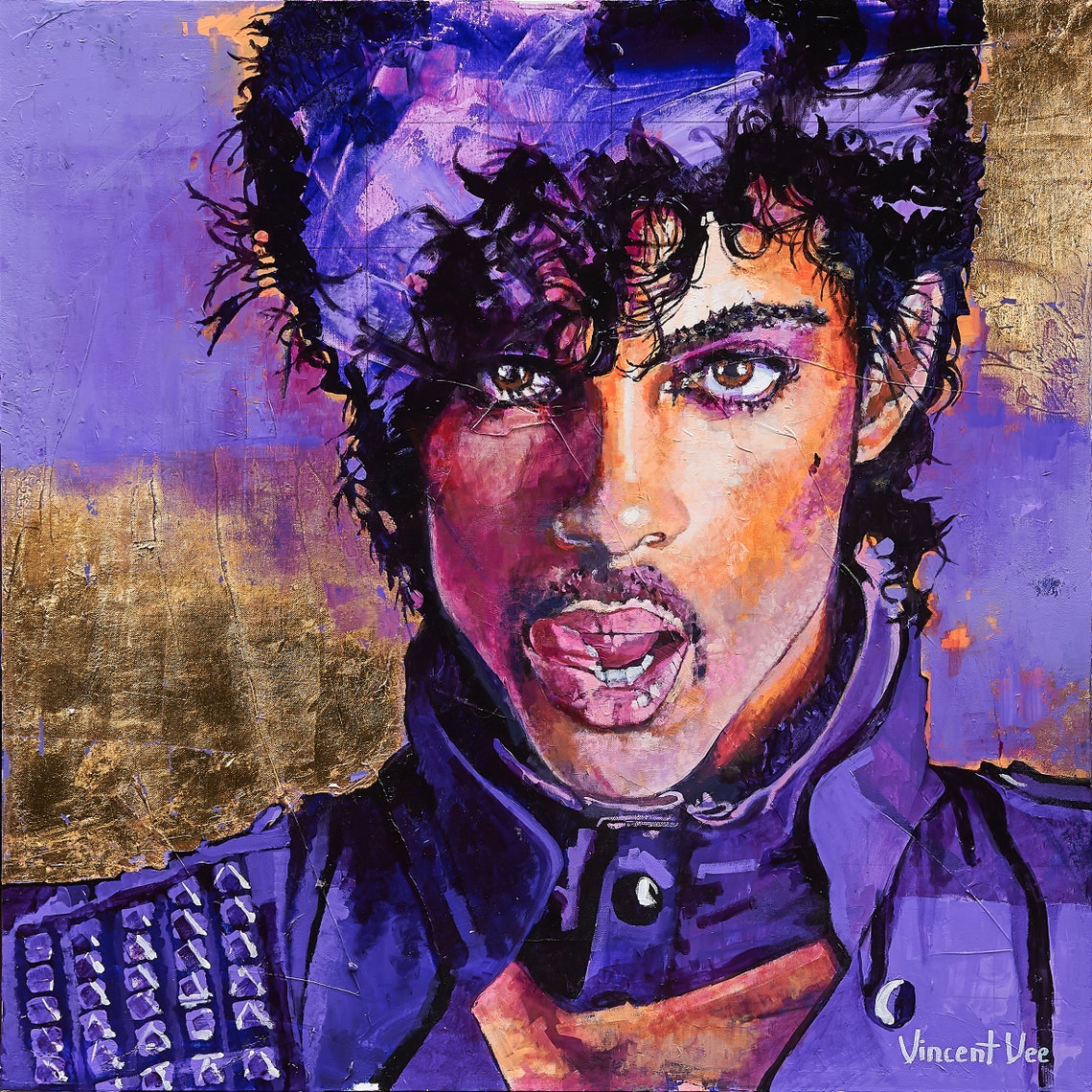 PRINCE ORIGINAL Painting on Canvas 90x90 cm / | Etsy
