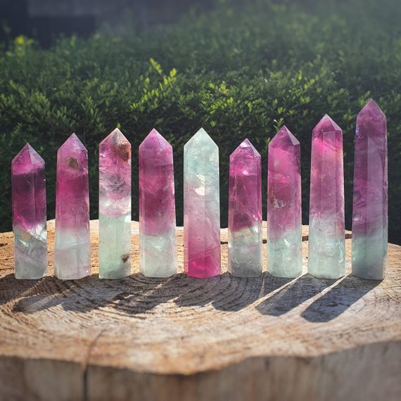 Watermelon Fluorite Crystal Towers - Etsy
