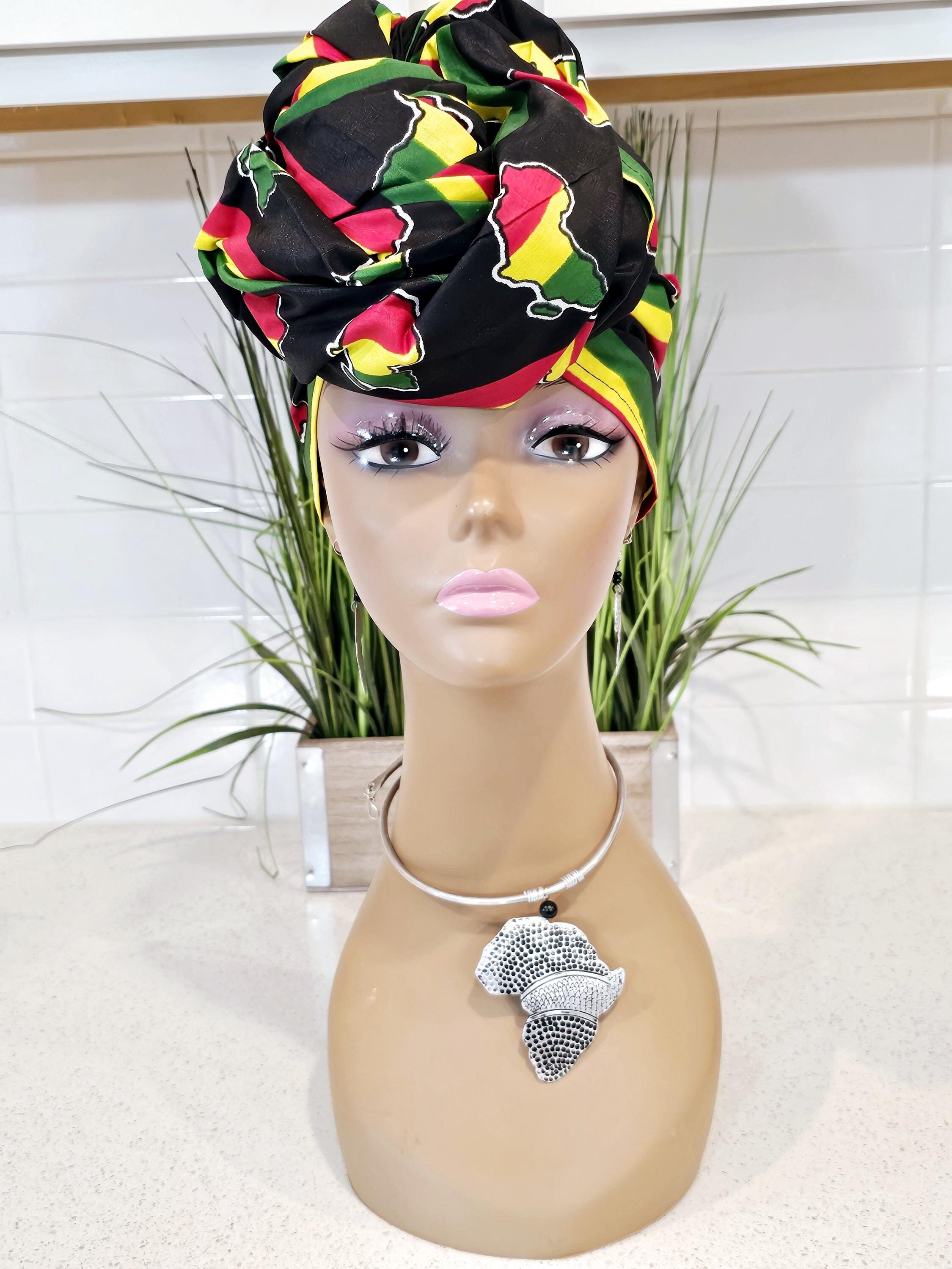 African Print Head Wrap: Wax Cotton Ankara Scarf - Etsy