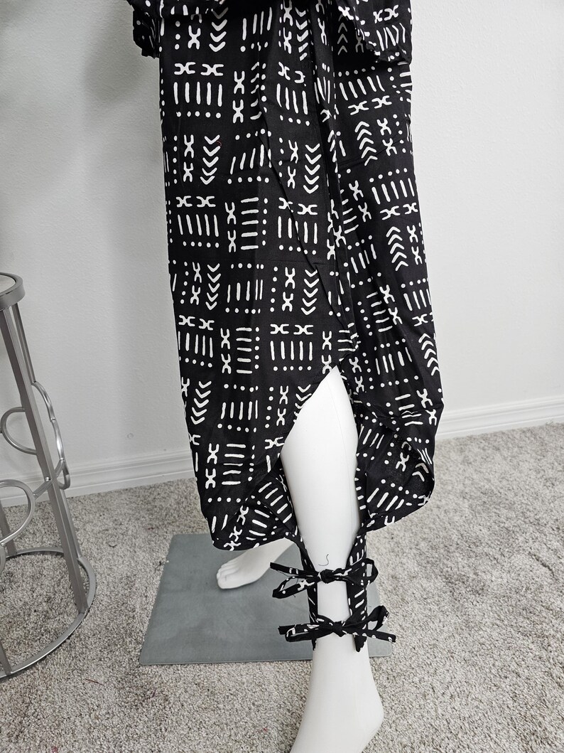 African Print Harem Pants Set / Wrap Blouse Ruffle Sleeves / Headwrap 3 ...